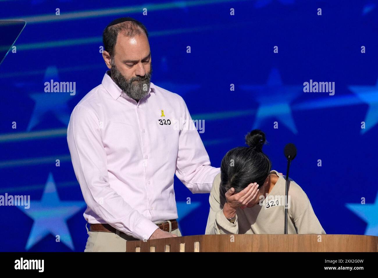 Jon Polin, left, and Rachel Goldberg, parents of Hersh Goldberg-Polin ...