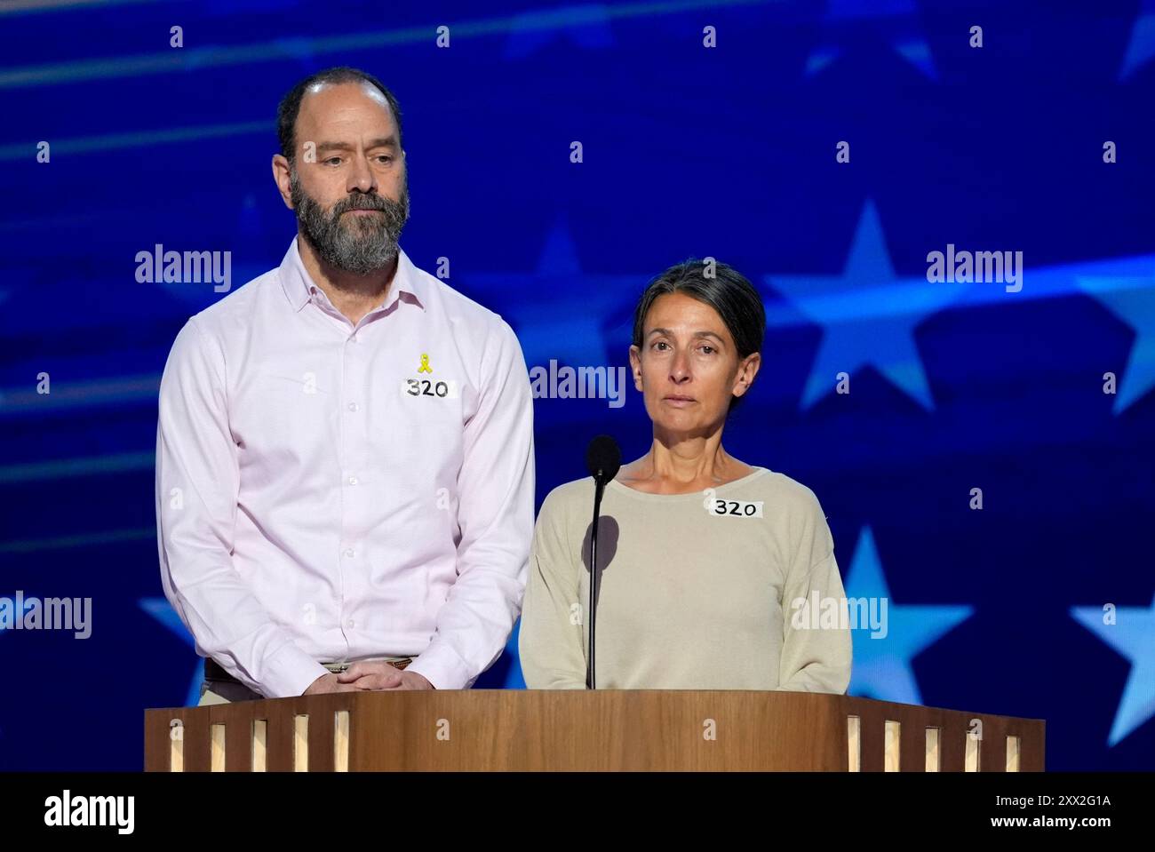 Jon Polin, left, and Rachel Goldberg, parents of Hersh Goldberg-Polin ...