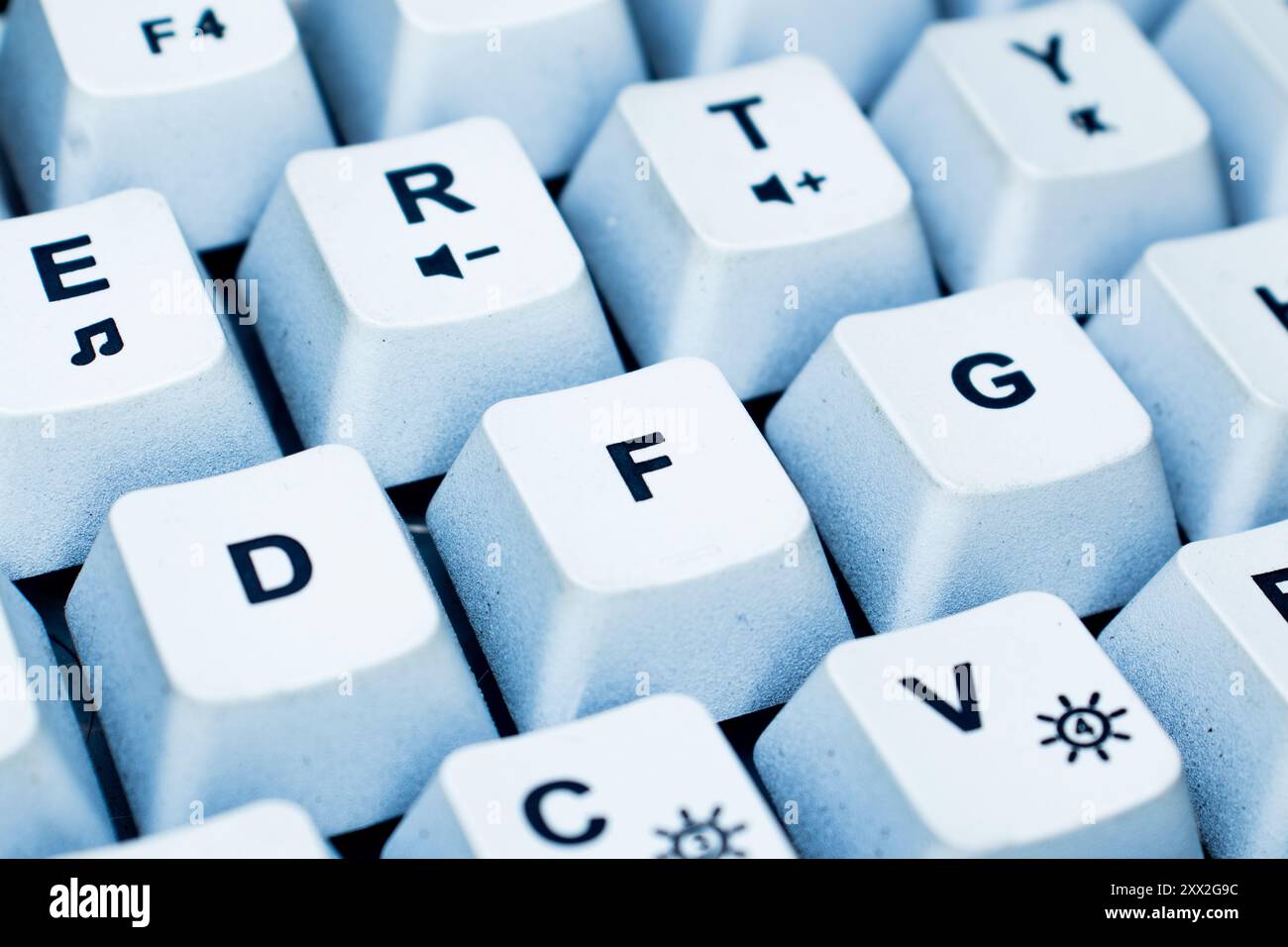 Close up photo of keyboard keys. Macro photo computer keyboard with ...
