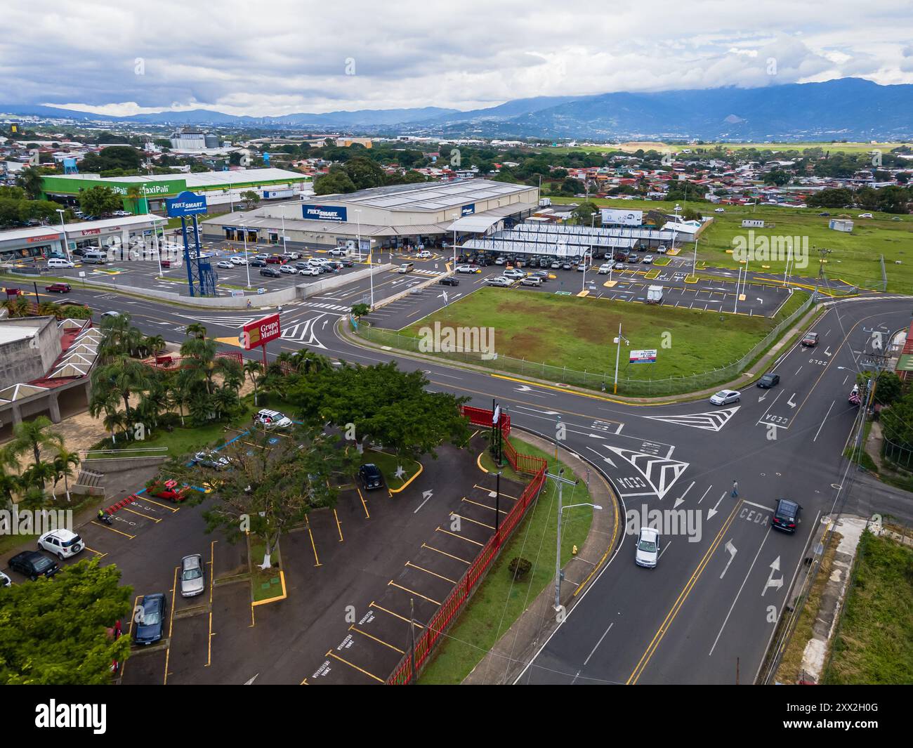 Escazu, San José, Costa Rica - 08 08 2024: Aerial view of Pricesmart ...