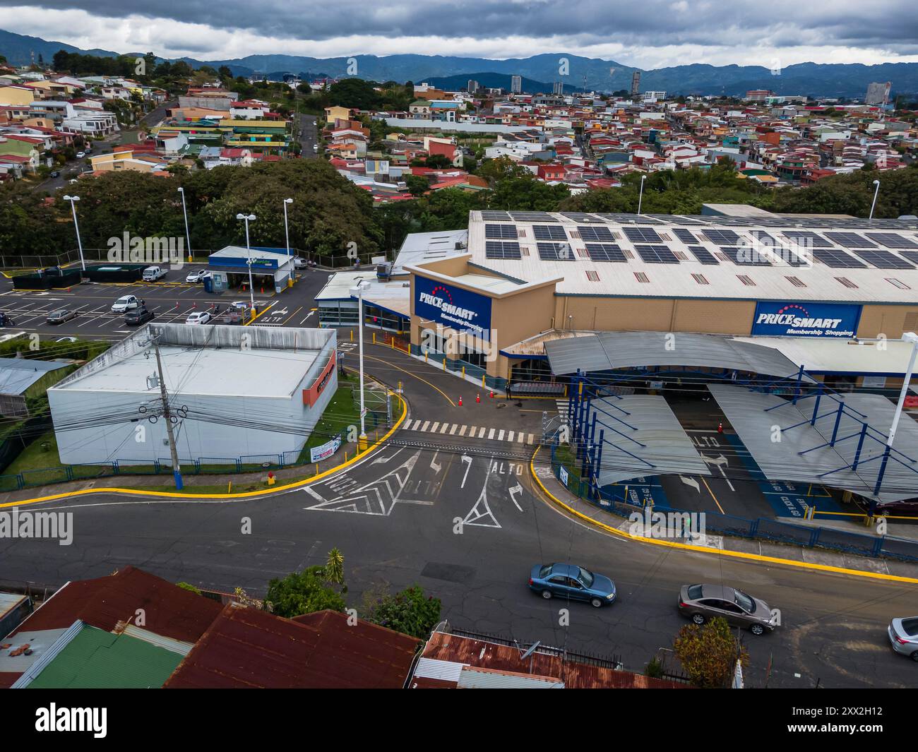 Escazu, San José, Costa Rica - 08 08 2024: Aerial view of Pricesmart ...