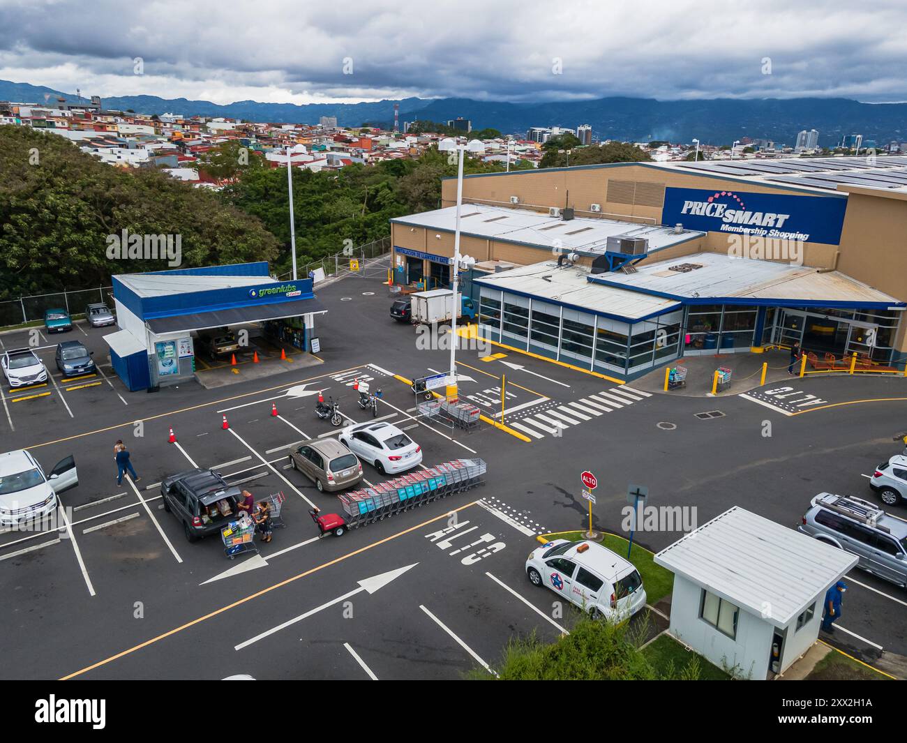 Escazu, San José, Costa Rica - 08 08 2024: Aerial view of Pricesmart ...