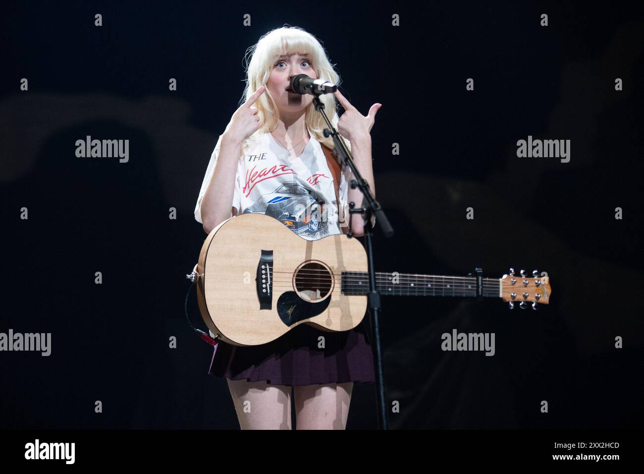 London, UK. 21 Aug 2024. English singer-songwriter Maisie Peters opens ...