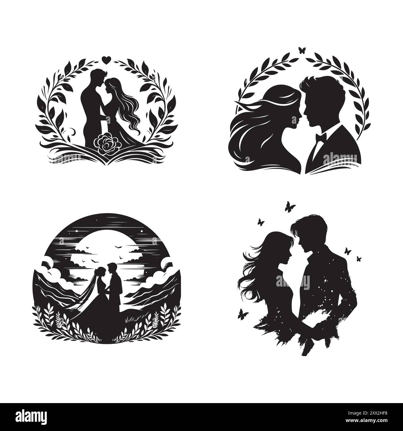 Couple bonding vector vectors hi-res stock photography and images - Alamy
