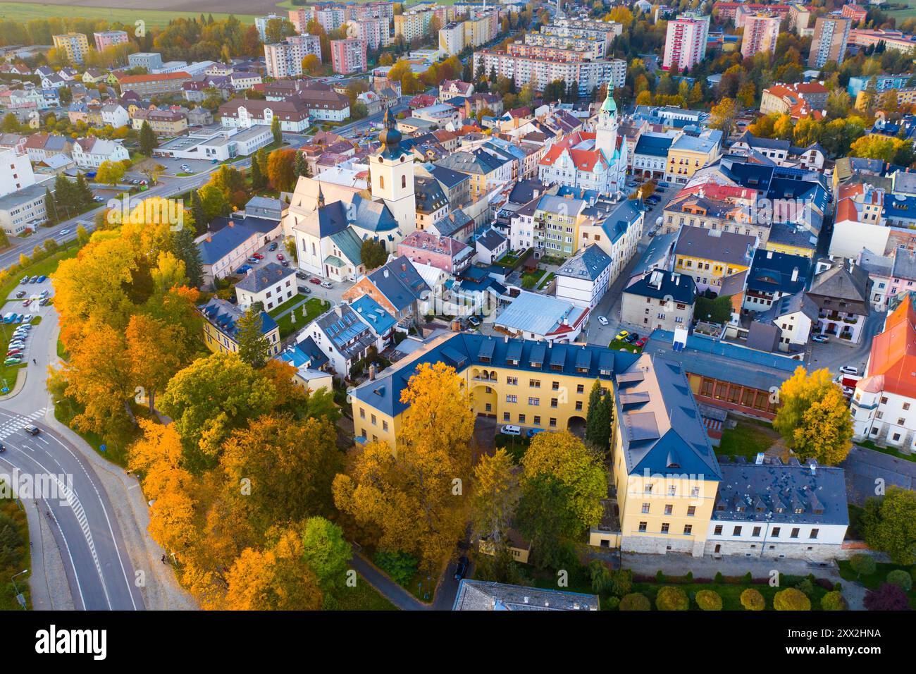 Aerial view of Sumperk Stock Photo - Alamy