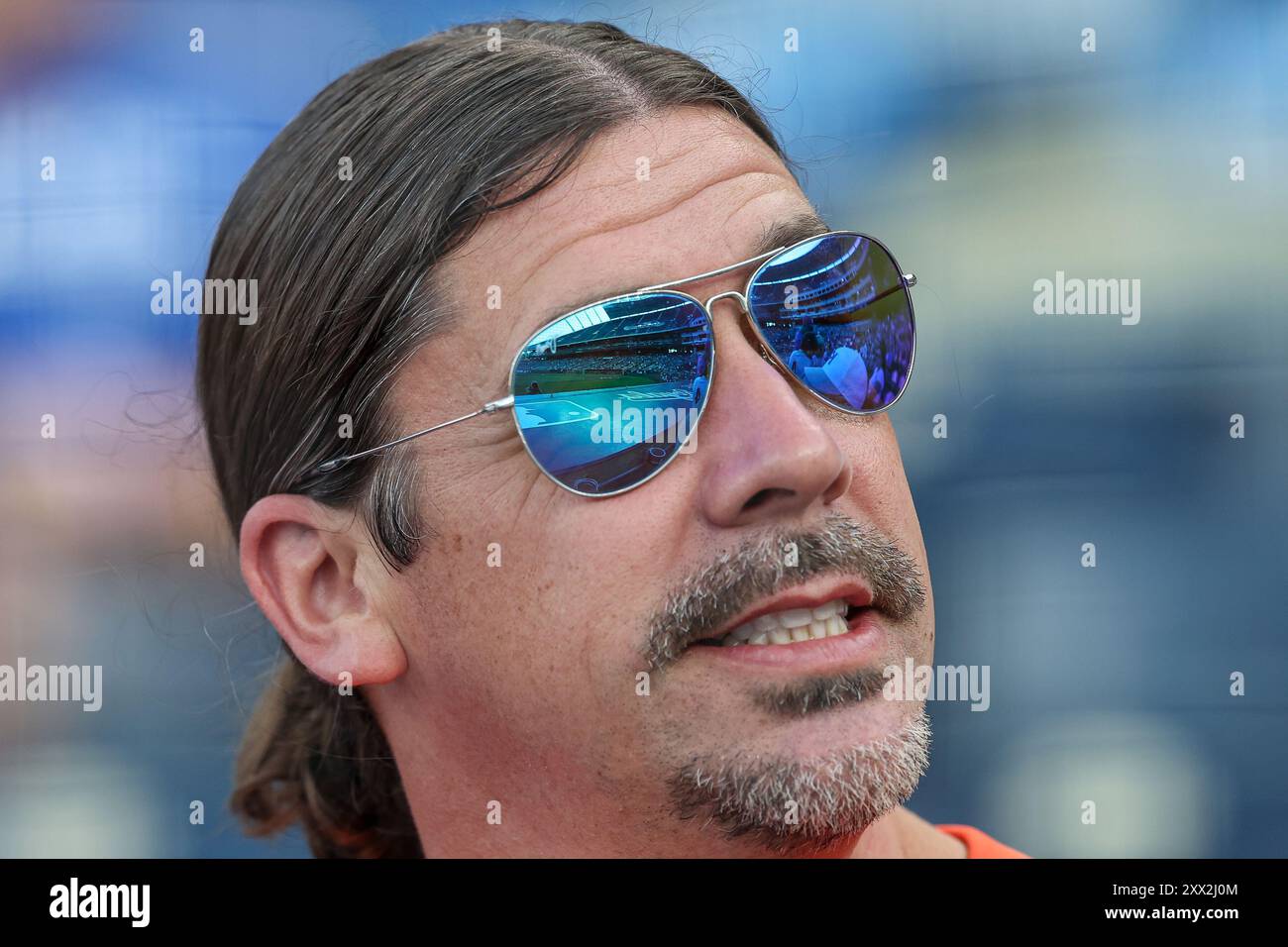 August 21, 2024: A fan before a game between the Kansas City Royals and ...