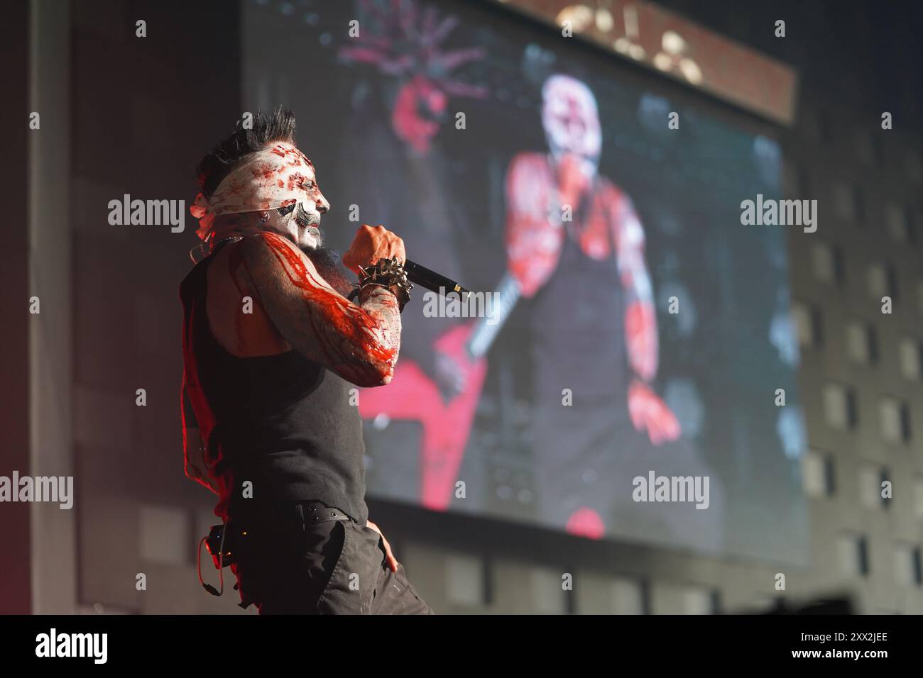 Chad Gray, vocalist of the American heavy metal band Mudvayne, performs ...