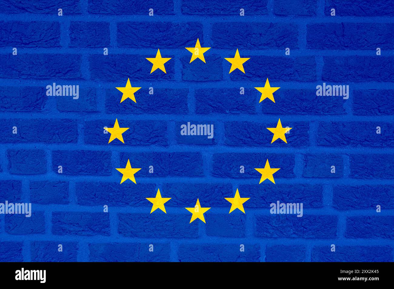 Flag of European Union on brick wall Stock Photo - Alamy