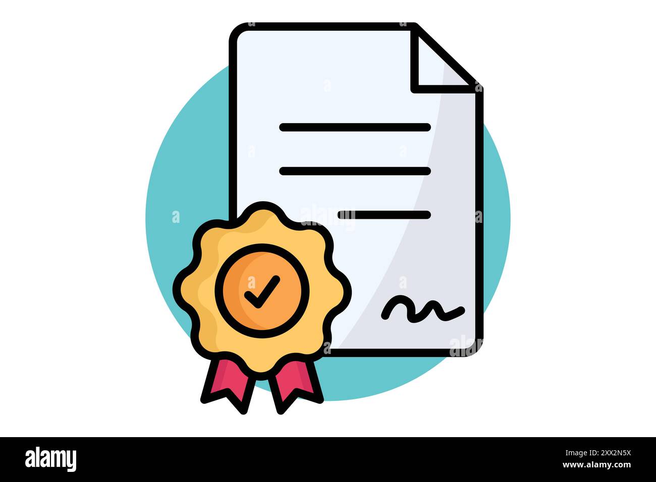 Patent colored outline icon. icon related to law and justice. legal ...