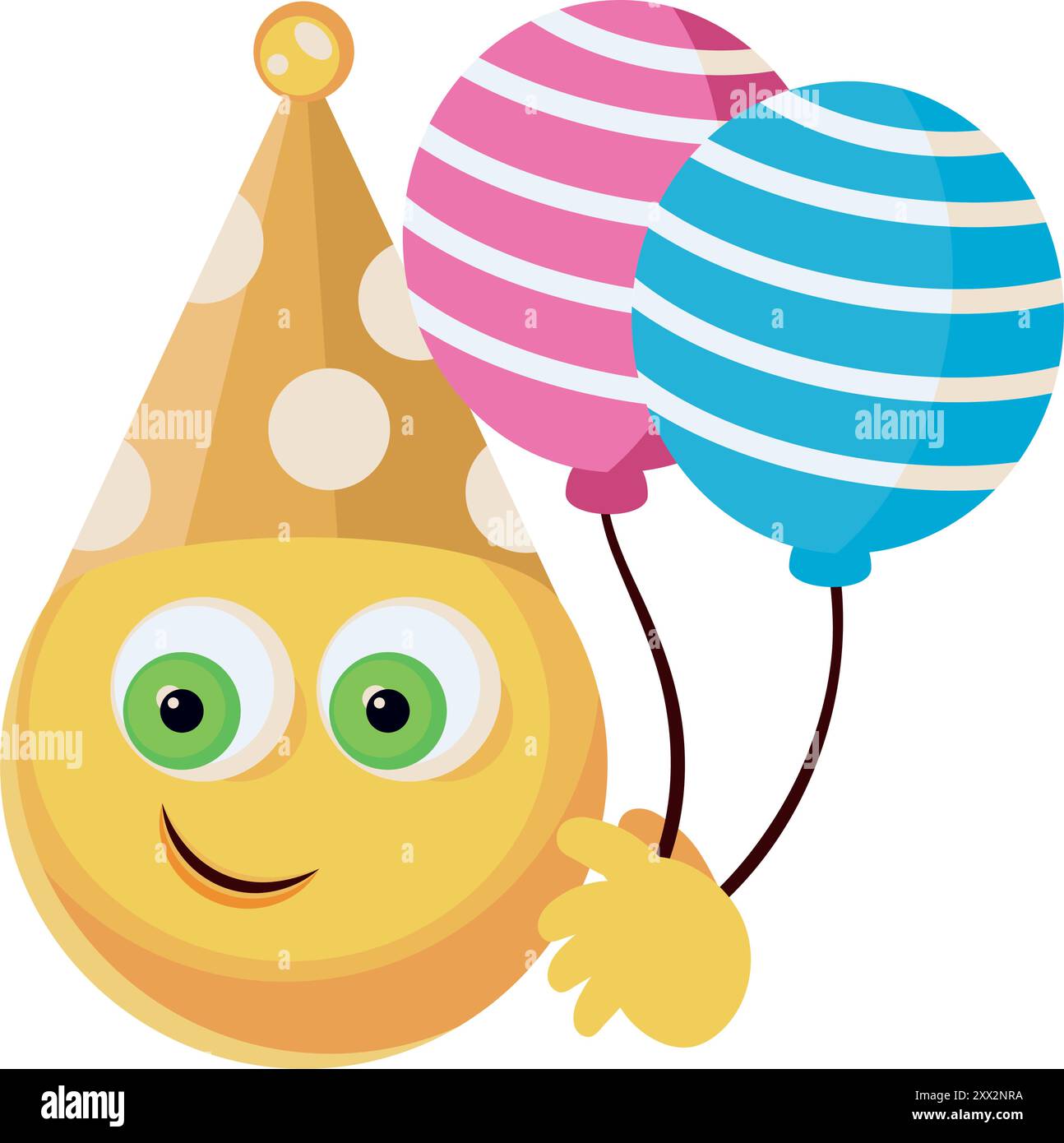 birthday emoji with balloons Stock Vector Image & Art - Alamy