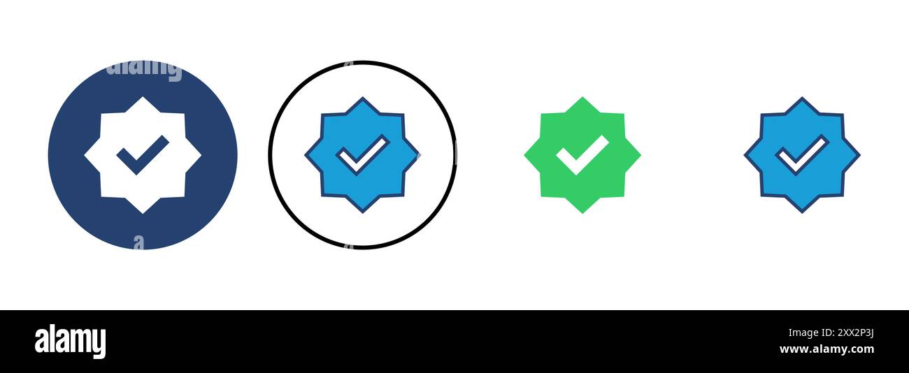 verified icon vector. verification check mark. approved icon Stock ...