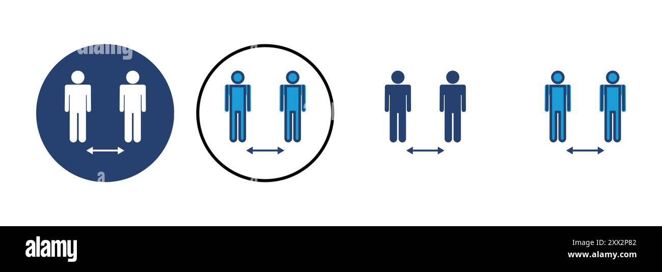 Social distance icon vector. social distancing icon. self quarantine ...