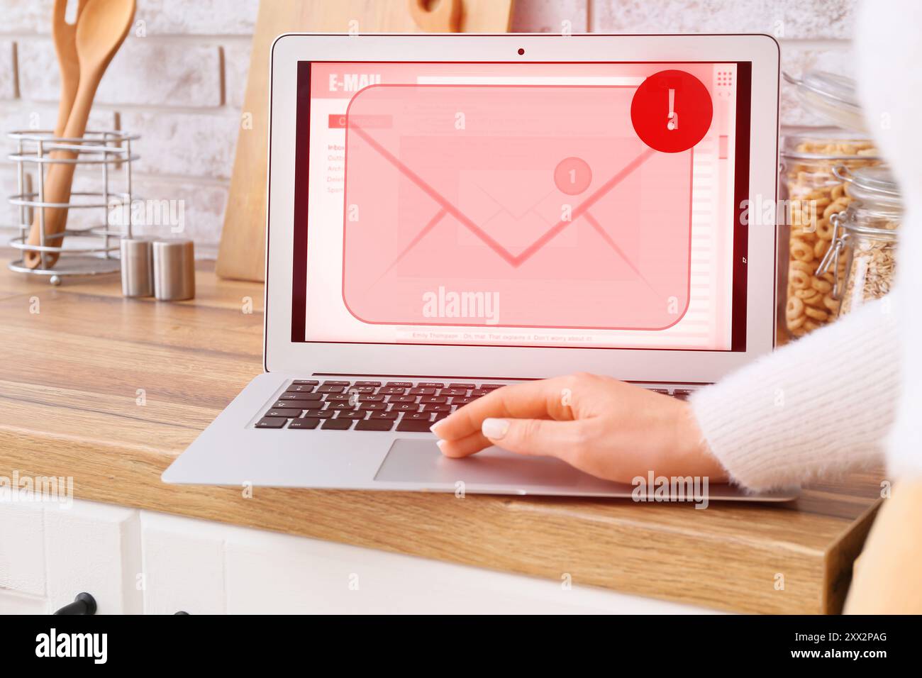 Young person check mail hi-res stock photography and images - Alamy