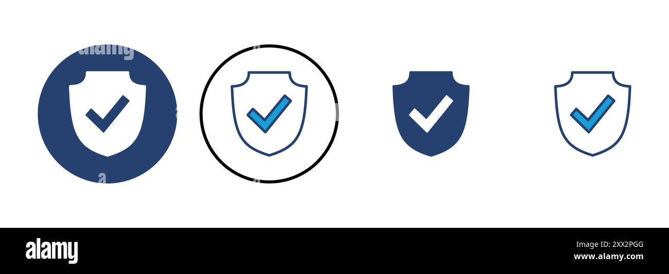 Shield check mark icon vector. Protection approve sign. Safe icon vector Stock Vector Image ...
