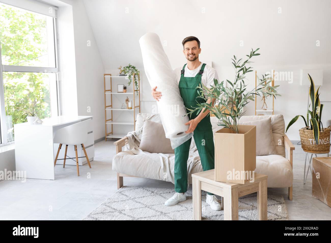 Man in bubble wrap hi-res stock photography and images - Alamy