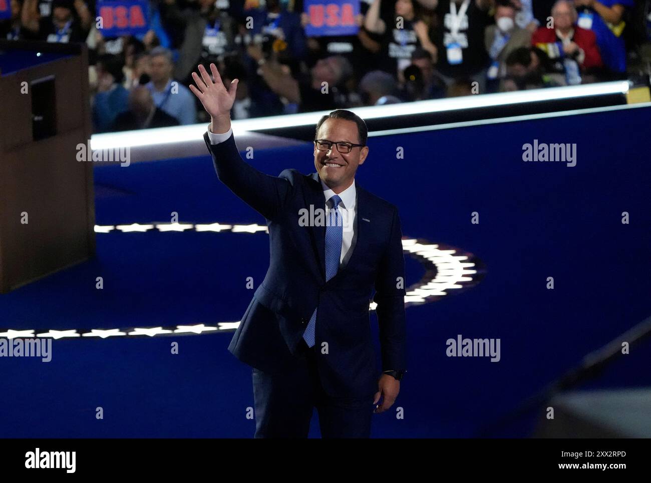 Chicago, United States. 21st Aug, 2024. Governor of Pennsylvania Josh ...
