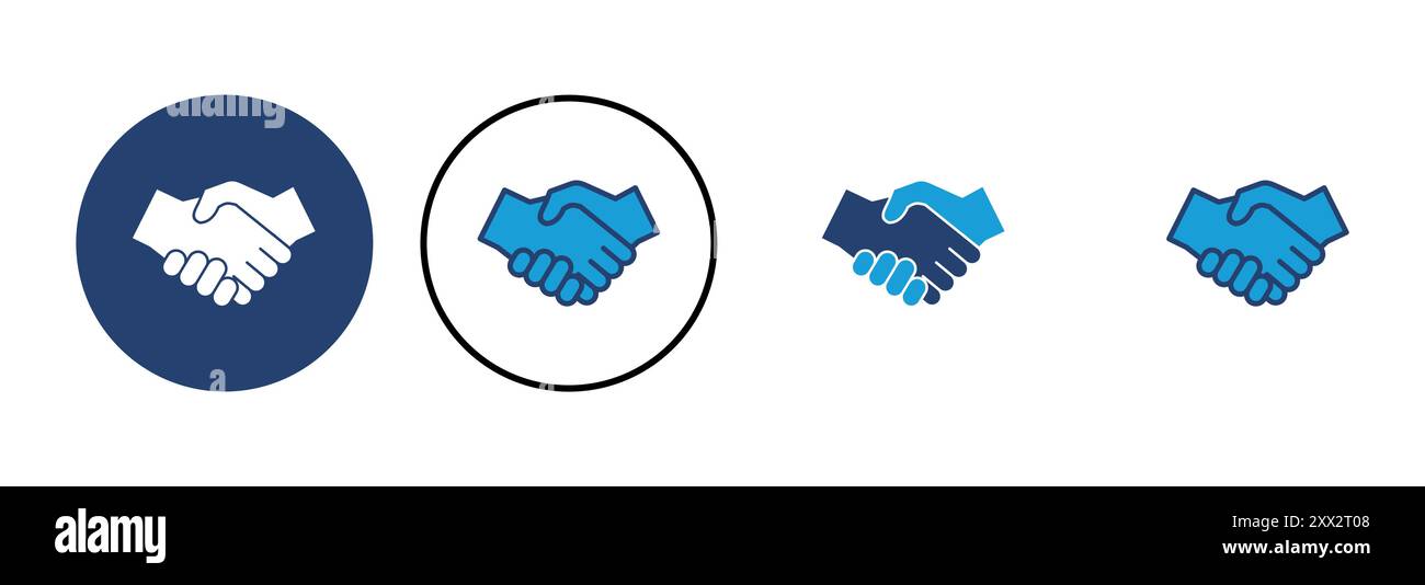 Handshake icon vector. business handshake. contact agreement Stock ...