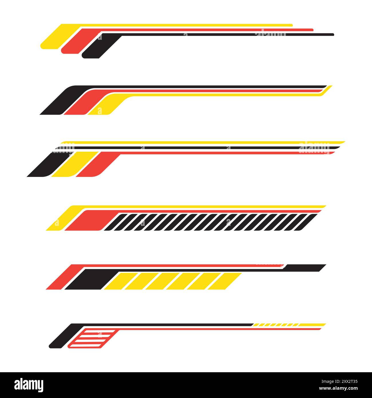 Race three colour decals set Stock Vector Image & Art - Alamy
