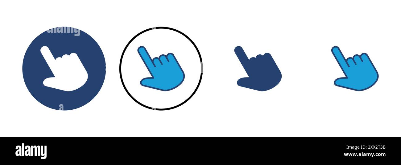Hand cursor icon. cursor icon vector. hand cursor icon click Stock ...