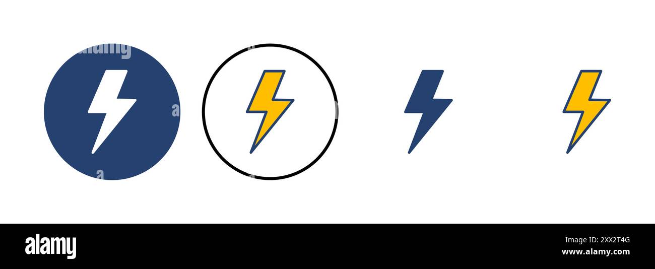 Lightning icon vector. electric icon vector. power icon. energy sign ...
