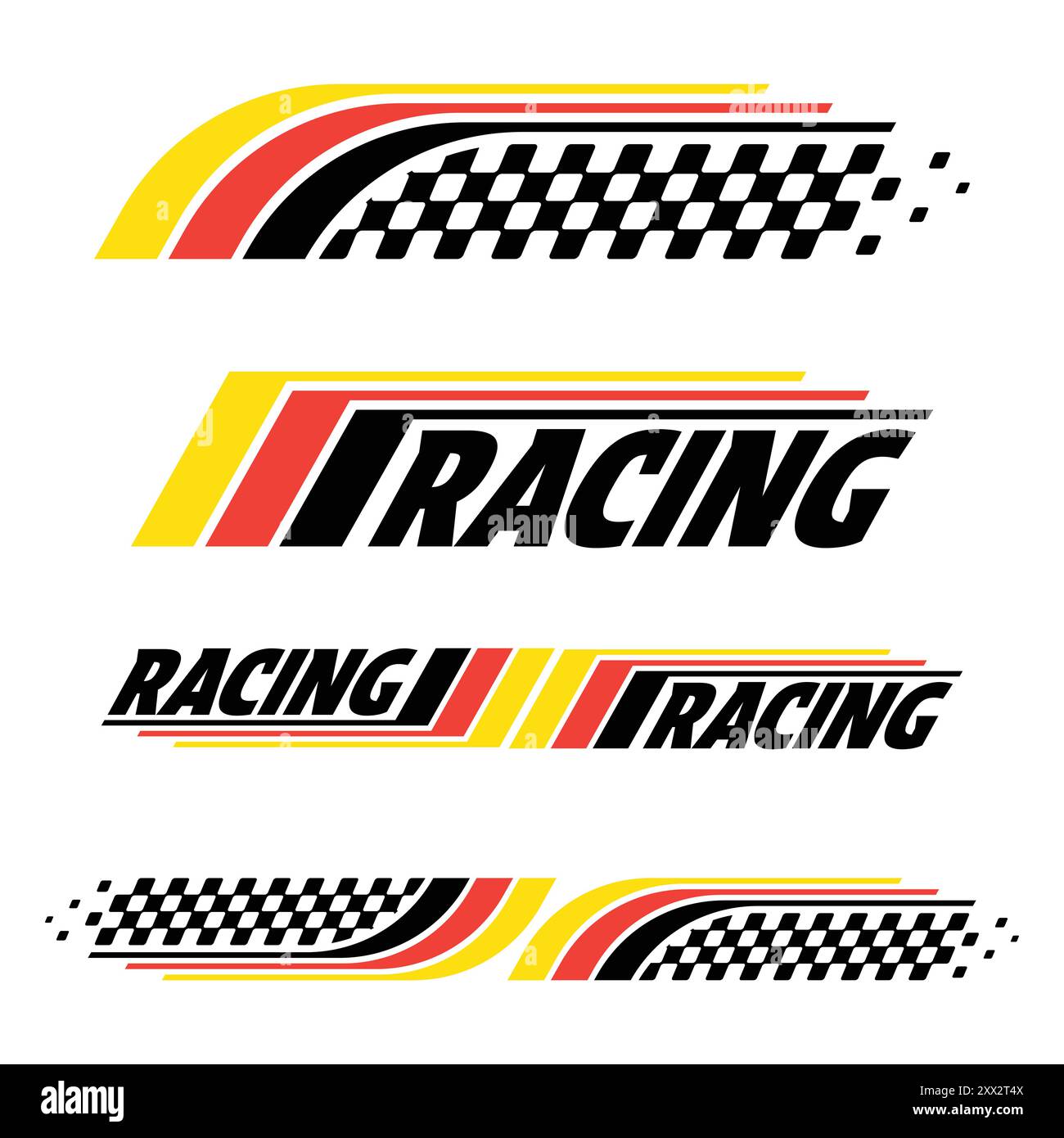 Racing colourful flag decals Stock Vector Image & Art - Alamy