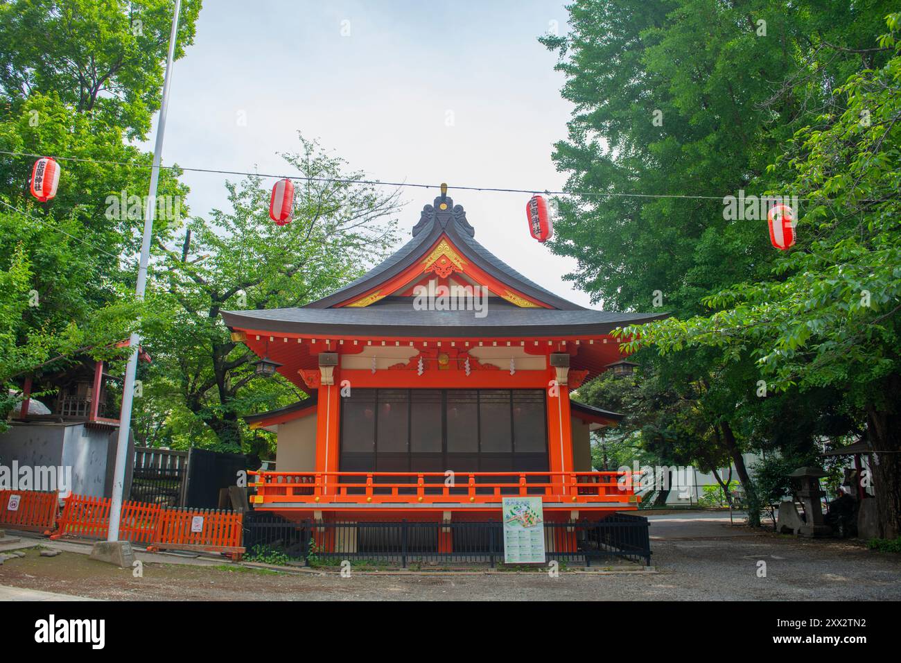 Shrine Raden of Hanazono Jinja. Hanazono Jinja Shrine is a Shinto ...