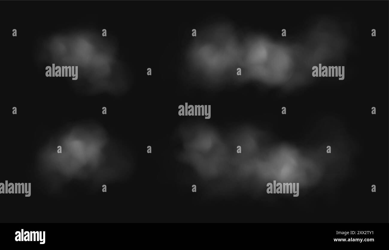 Fog or smoke isolated on transparent background. Realistic smog, haze ...