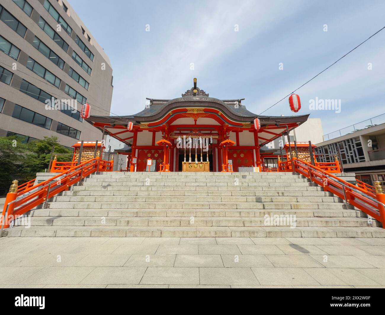 Haiden Main Hall of Hanazono Jinja. Hanazono Jinja Shrine is a Shinto ...