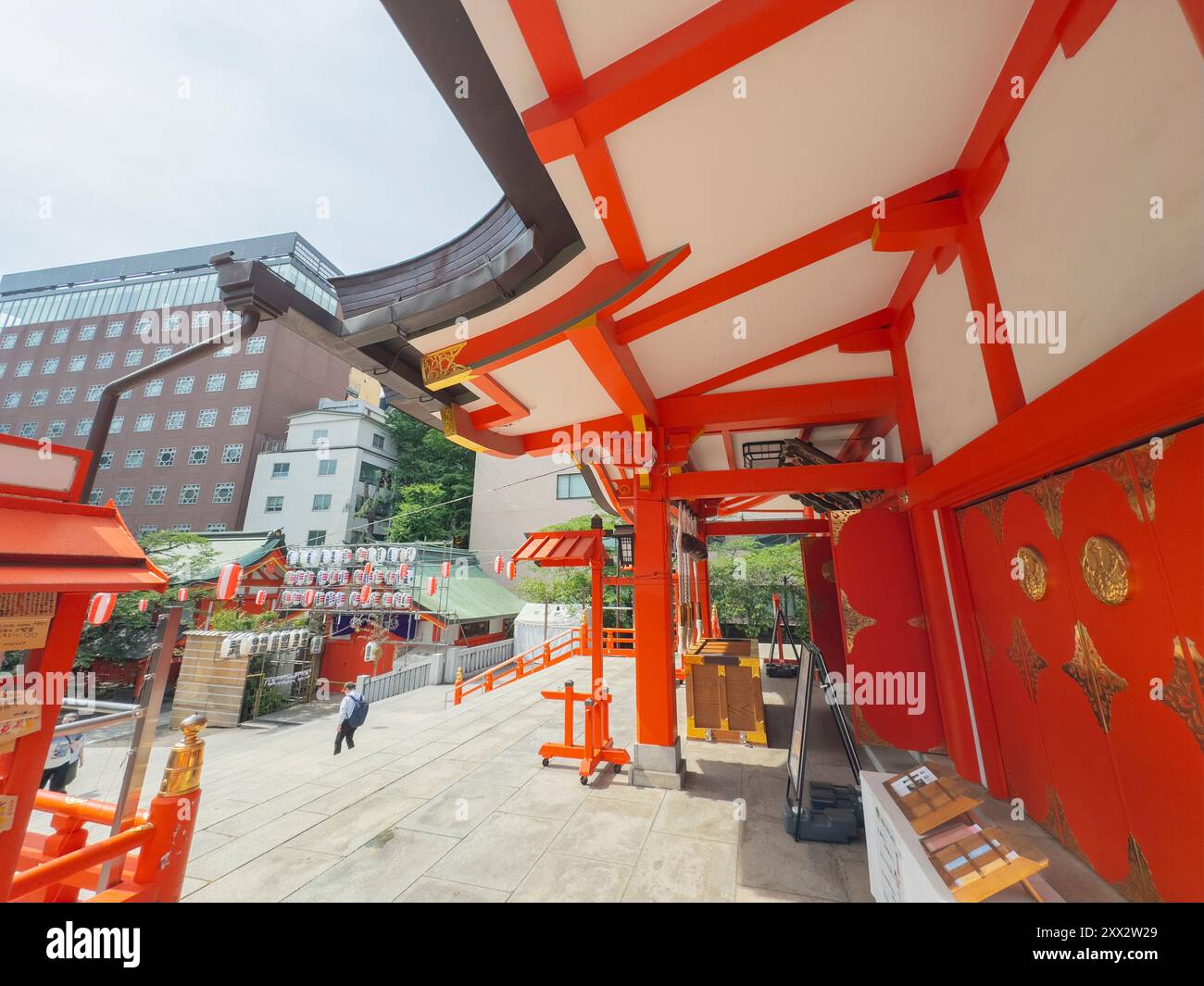 Haiden Main Hall of Hanazono Jinja. Hanazono Jinja Shrine is a Shinto ...