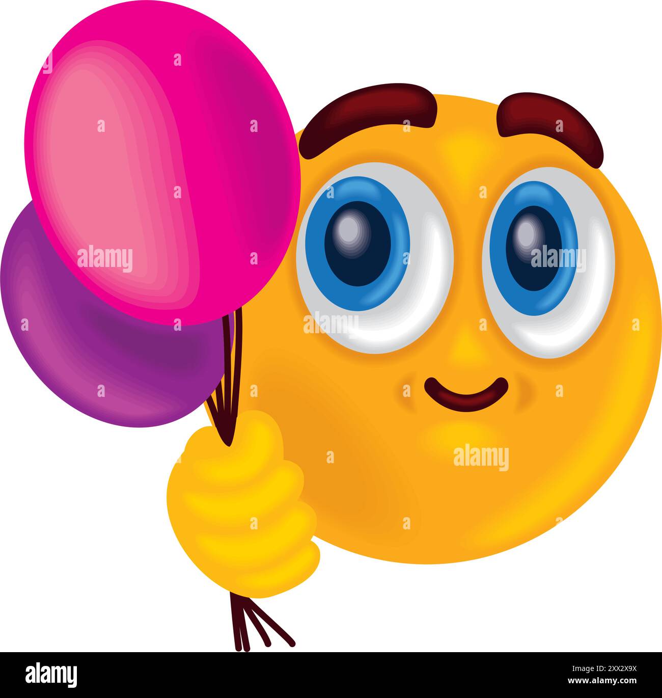 birthday emoji with balloons Stock Vector Image & Art - Alamy