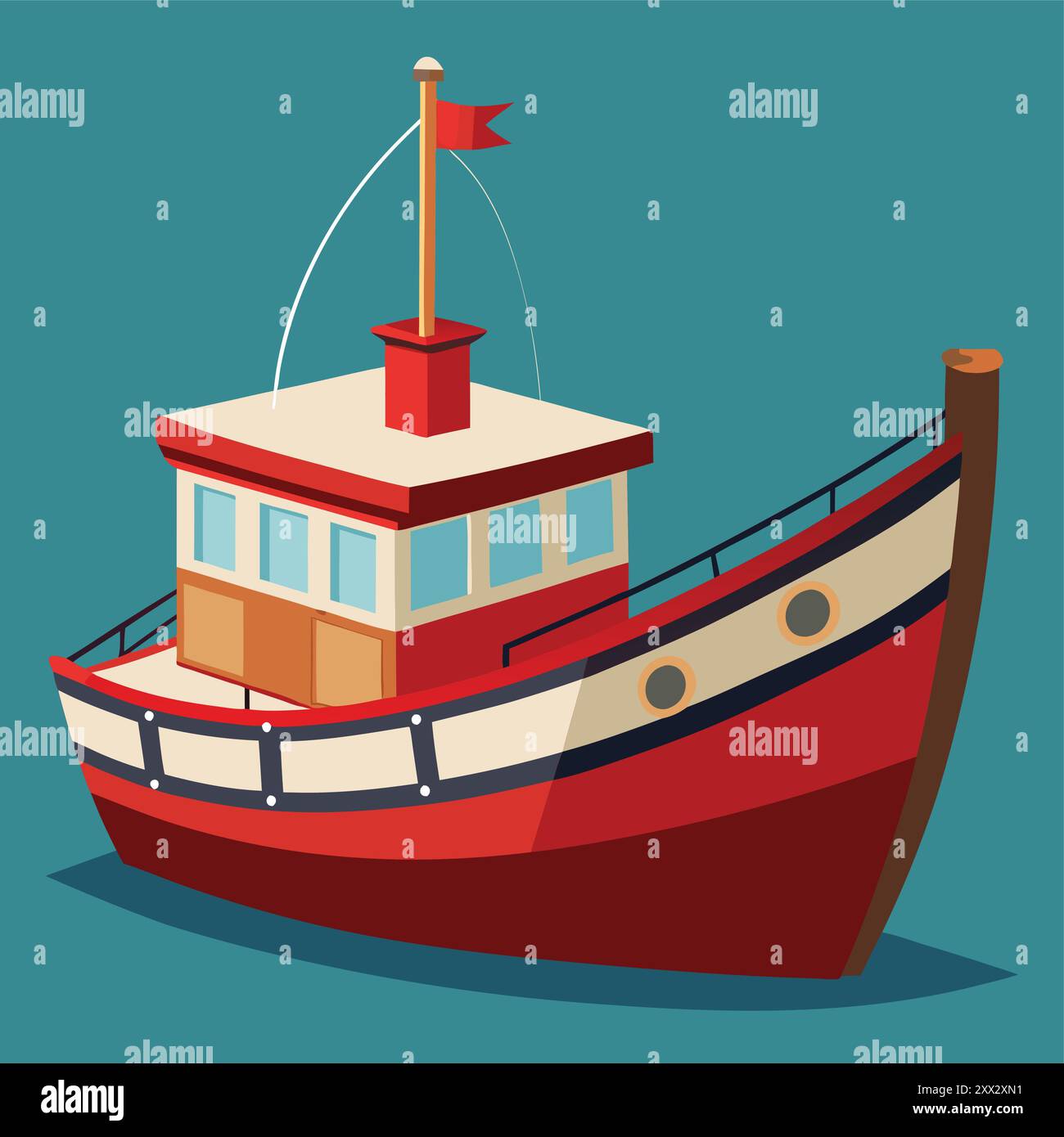 Pirate Ship Vector Illustration - High-Quality Printable Nautical ...