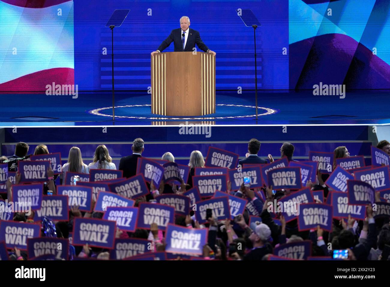 Democratic vice presidential nominee Minnesota Gov. Tim Walz speaks ...