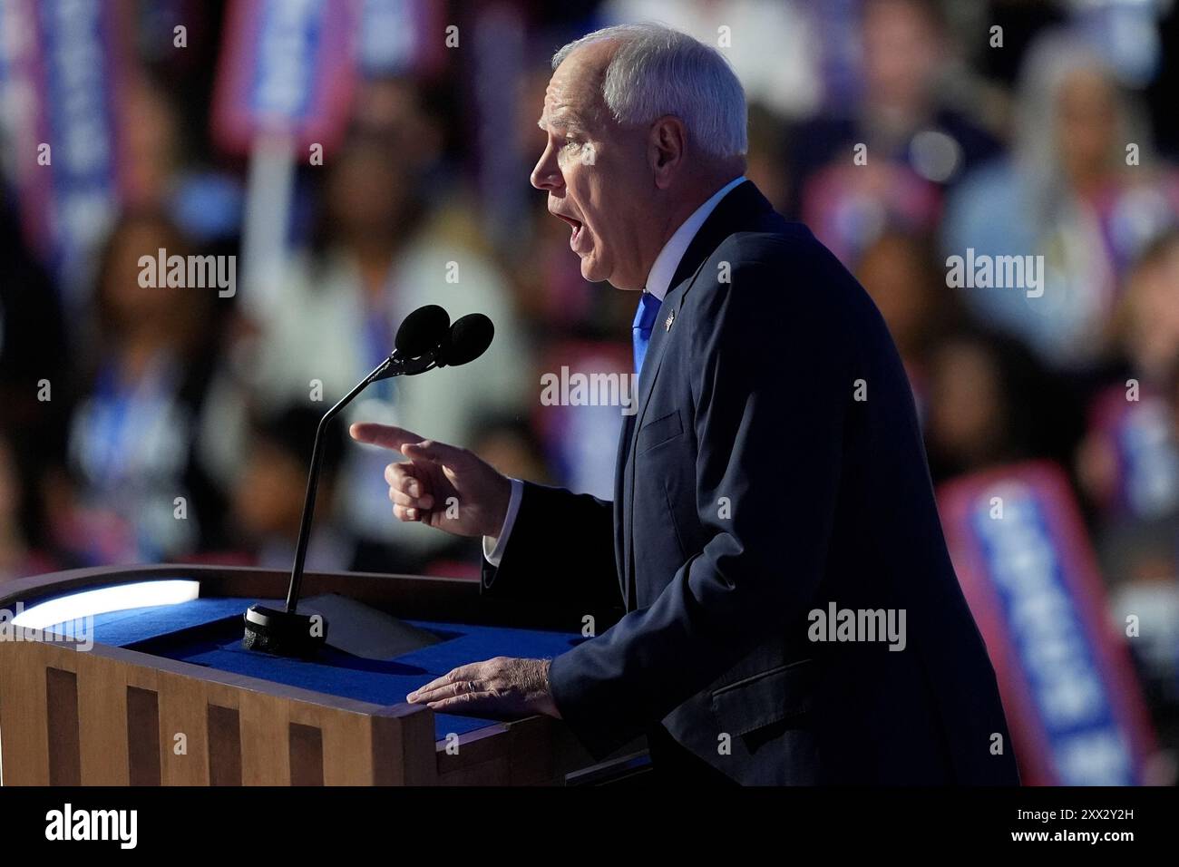 Democratic vice presidential nominee Minnesota Gov. Tim Walz speaks ...