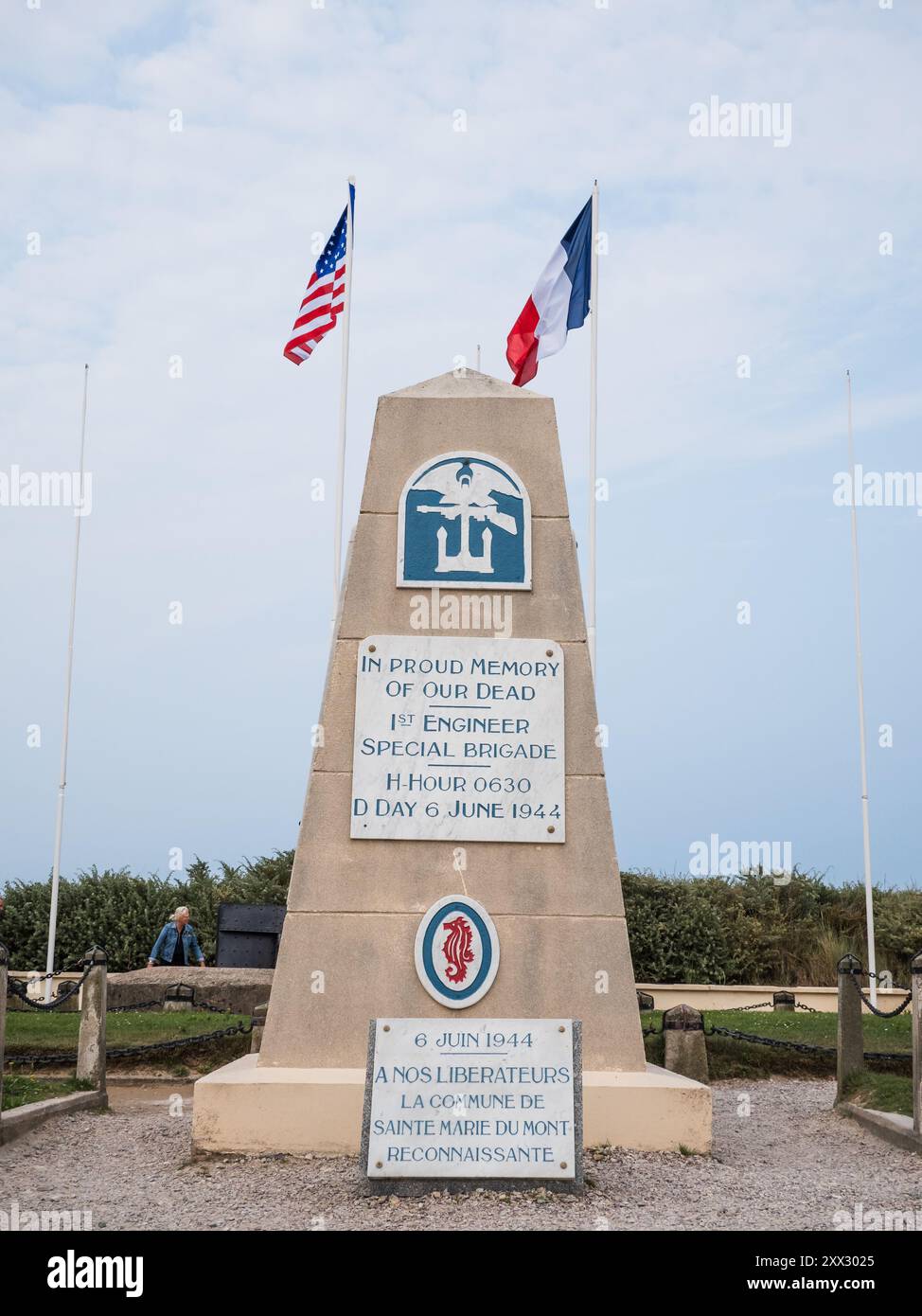 Utah beach, France: August 19th 2024: Monument in memory of the dead ...