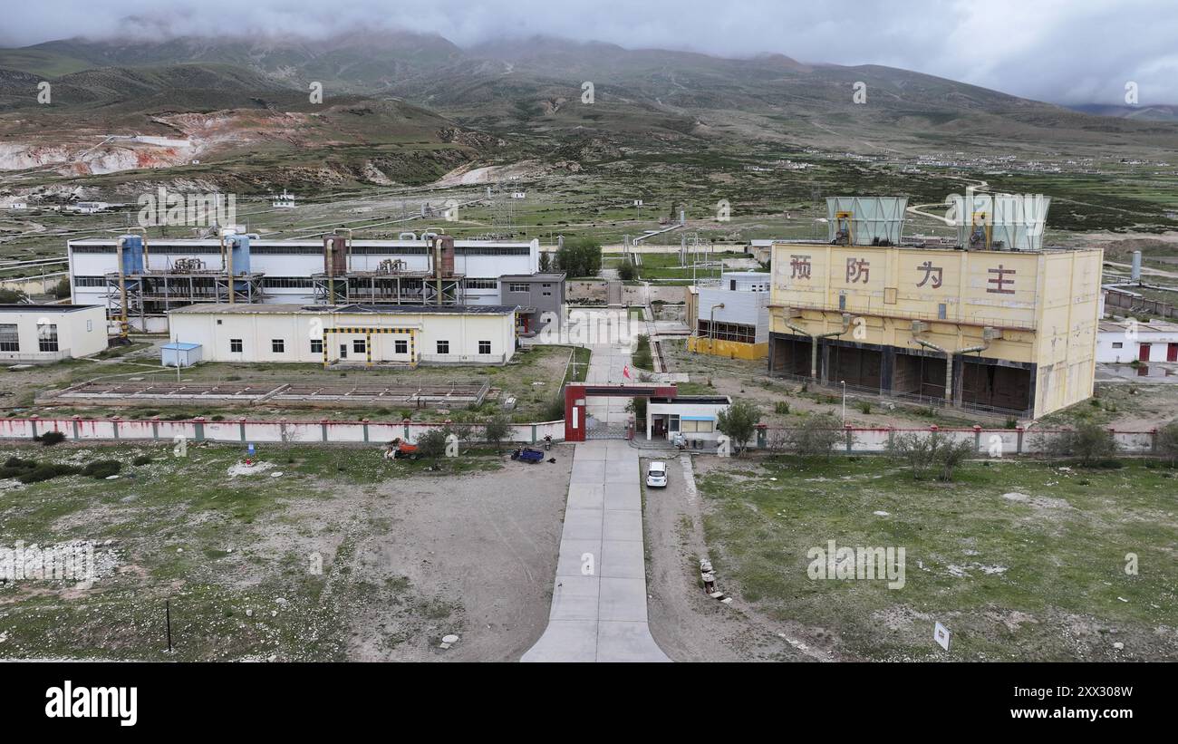 LHASA, CHINA - AUGUST 8, 2024 - The Yangbajing geothermal Power Station ...