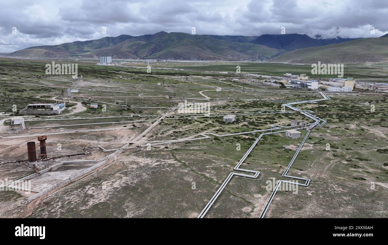 LHASA, CHINA - AUGUST 8, 2024 - The Yangbajing geothermal Power Station ...