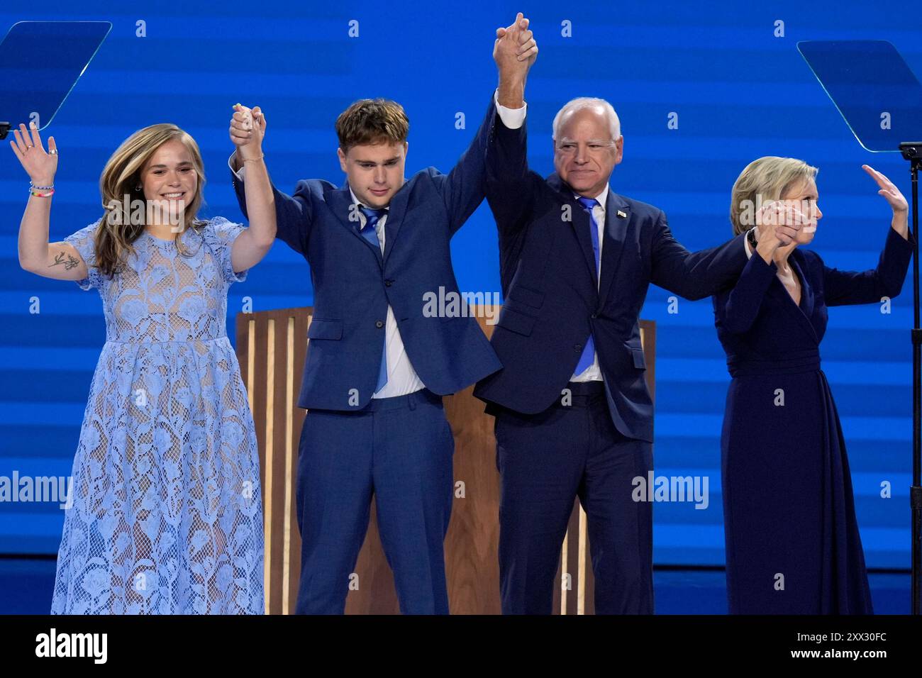 Democratic vice presidential nominee Minnesota Gov. Tim Walz, second ...