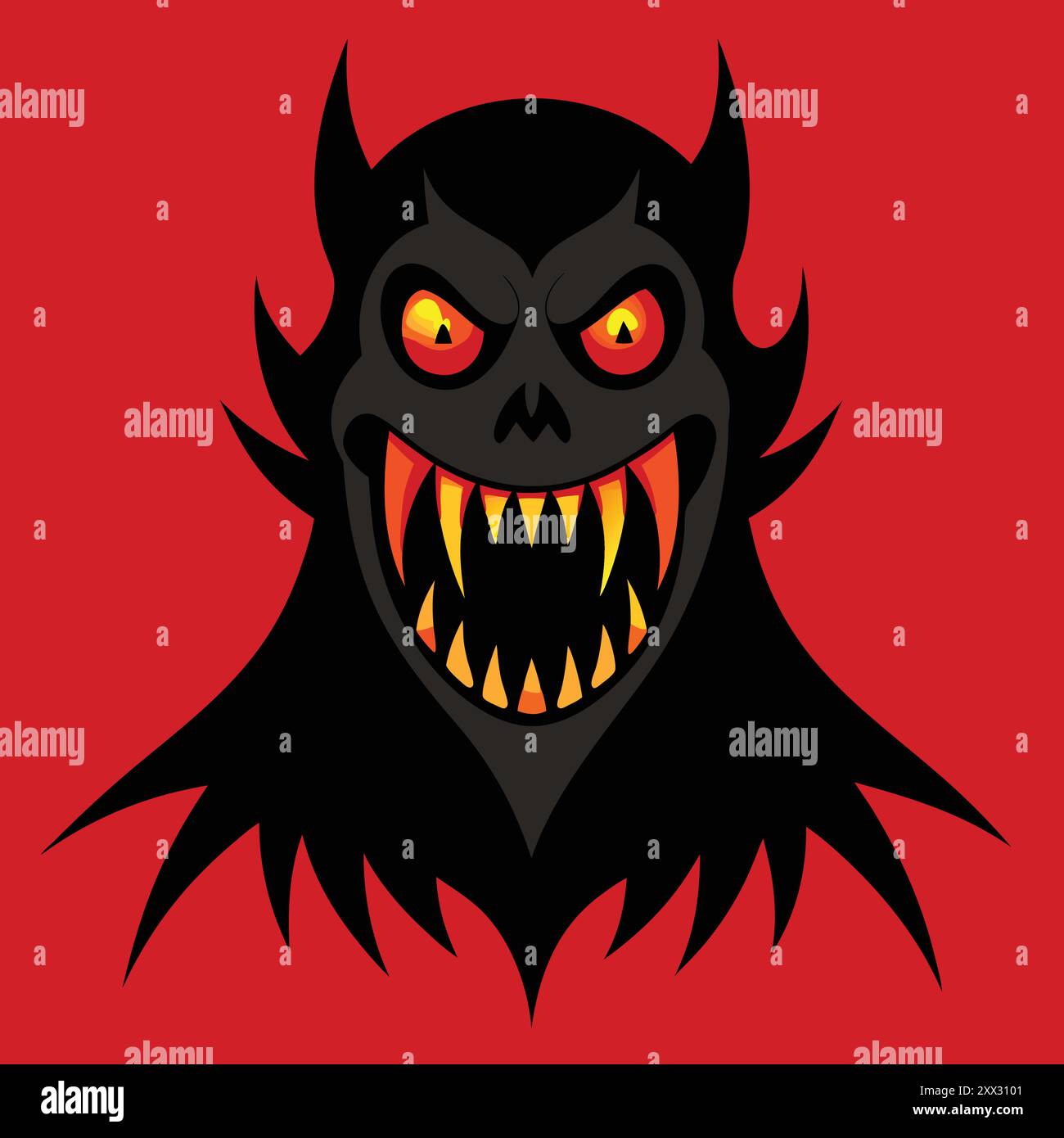 Halloween Scary Background Vector - Spooky Dark Night Scene for Haunted ...