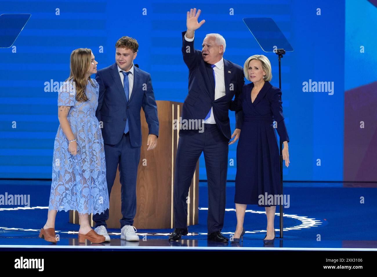 Democratic vice presidential nominee Minnesota Gov. Tim Walz, second ...