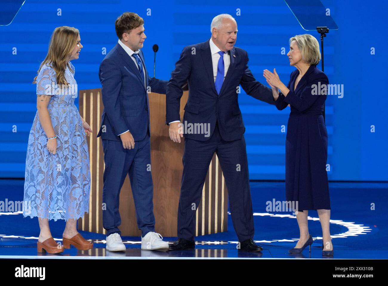 Democratic vice presidential nominee Minnesota Gov. Tim Walz, second ...
