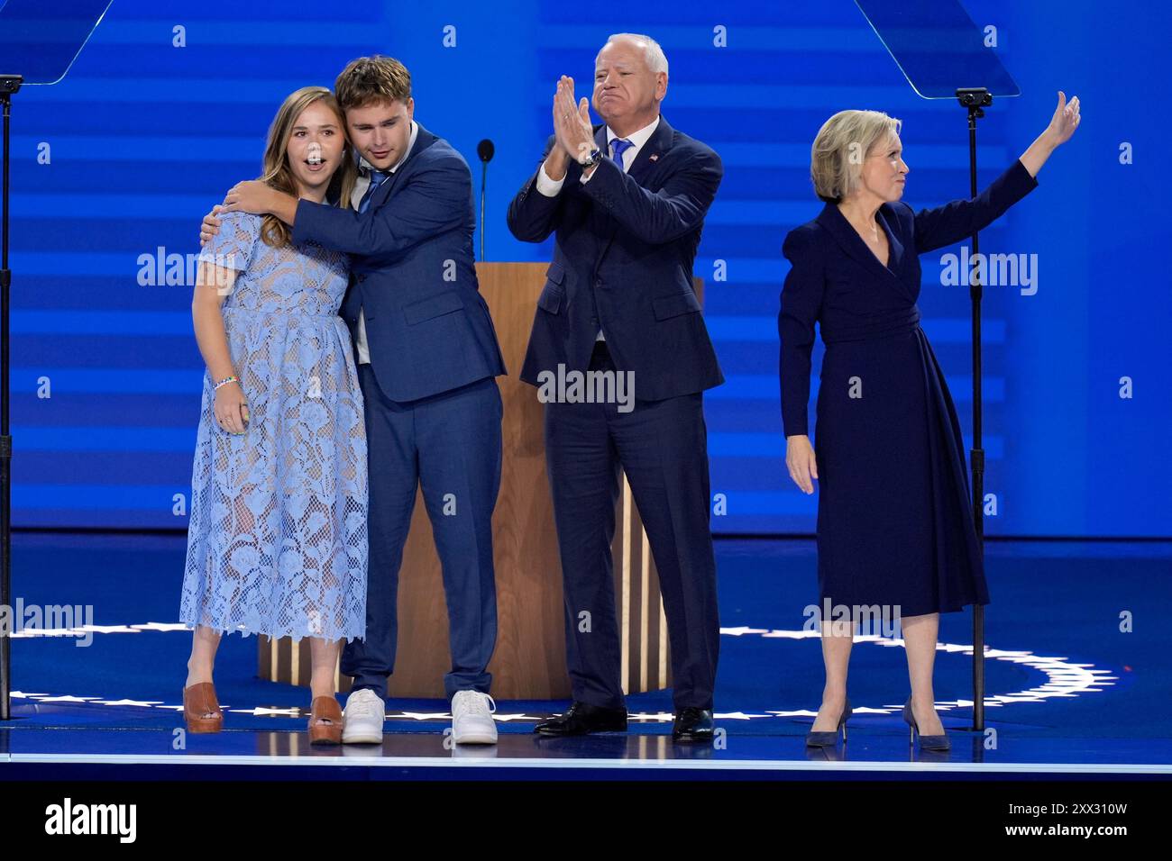 Democratic vice presidential nominee Minnesota Gov. Tim Walz, second ...