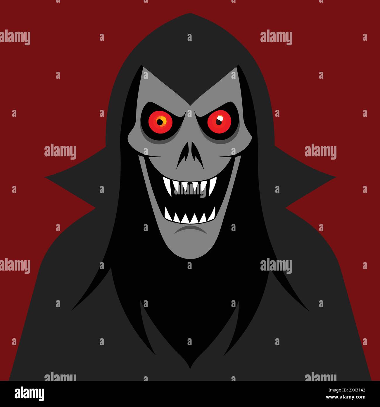 Halloween Scary Background Vector - Spooky Dark Night Scene for Haunted ...