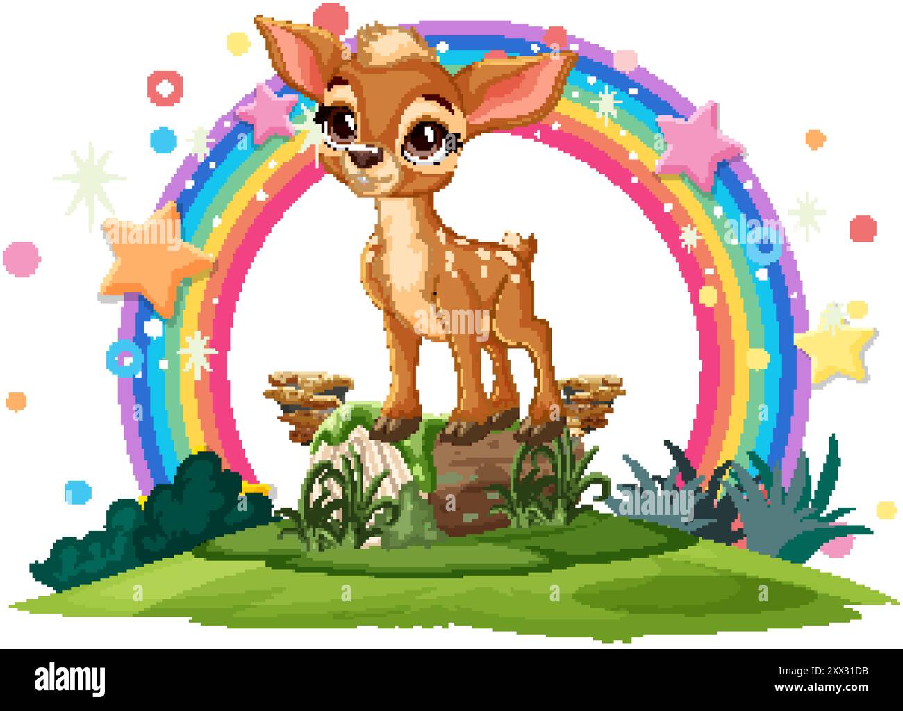Playful fawn Cut Out Stock Images & Pictures - Alamy