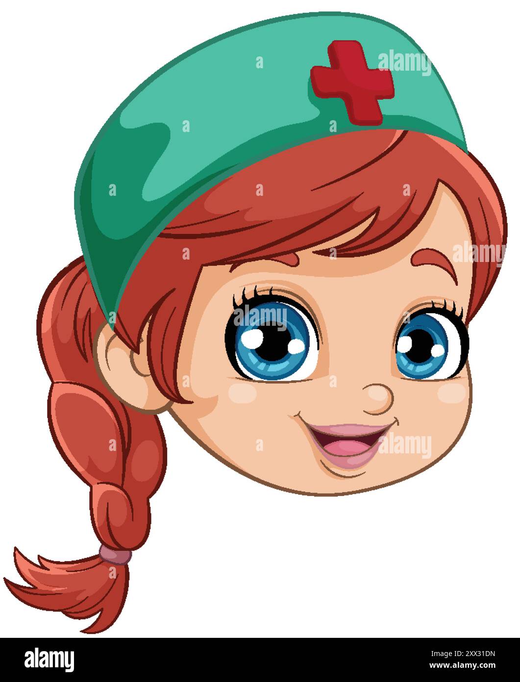 Smiling female medical professional green Stock Vector Images - Alamy