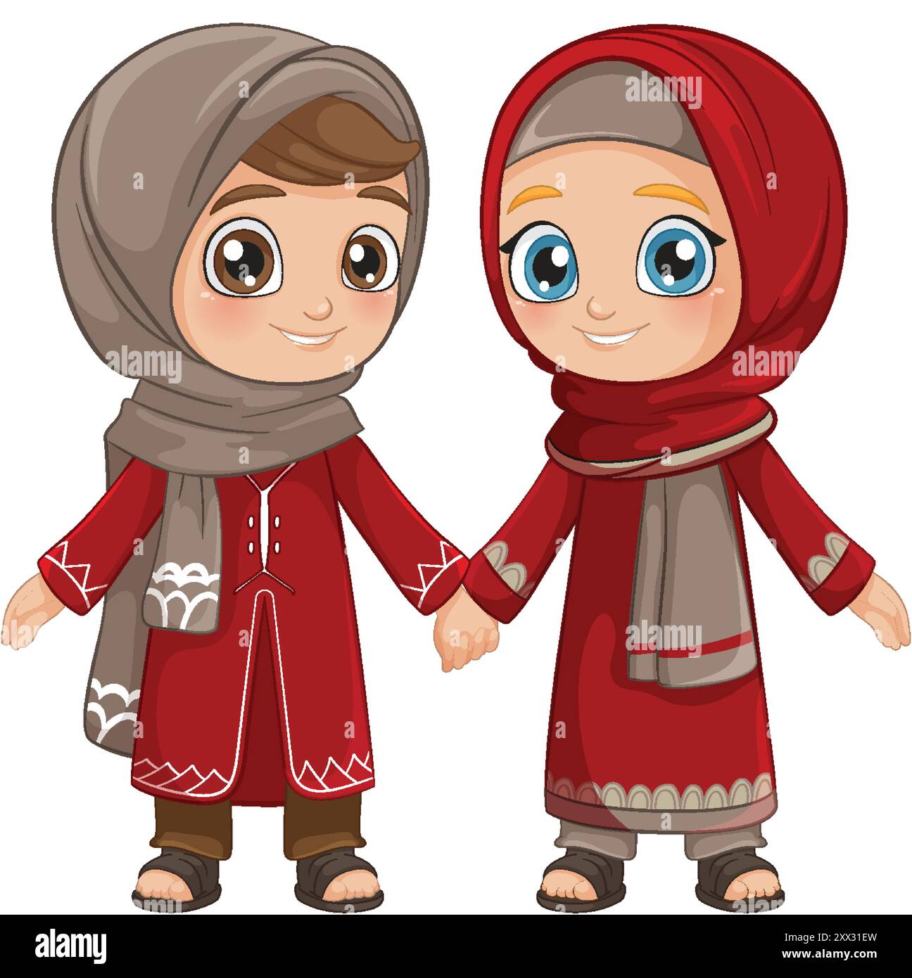 Children siblings brother sister Stock Vector Images - Alamy