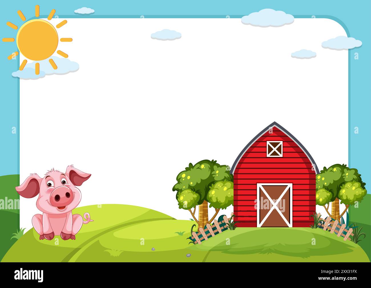 Sunny barn Stock Vector Images - Alamy