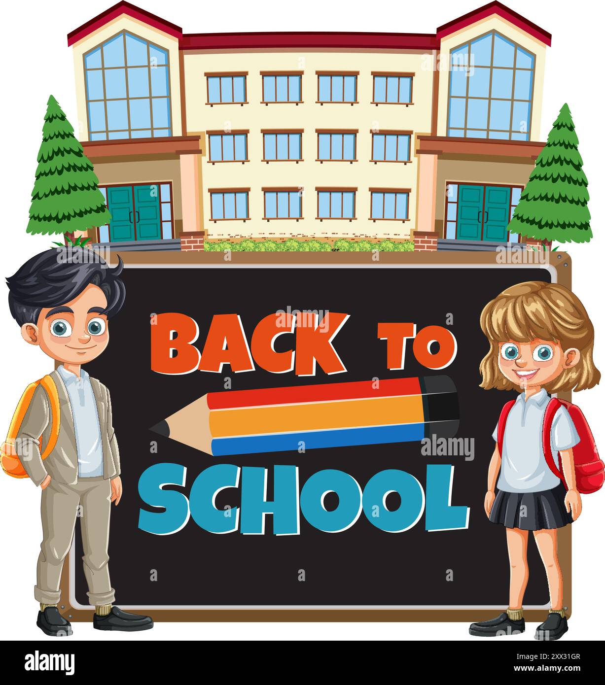 New primary school students Stock Vector Images - Alamy