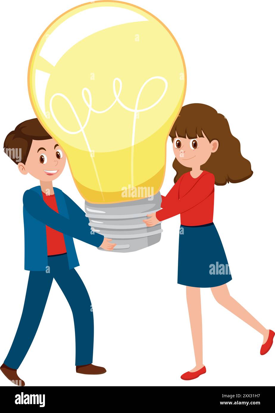 Two business people startup team Stock Vector Images - Alamy