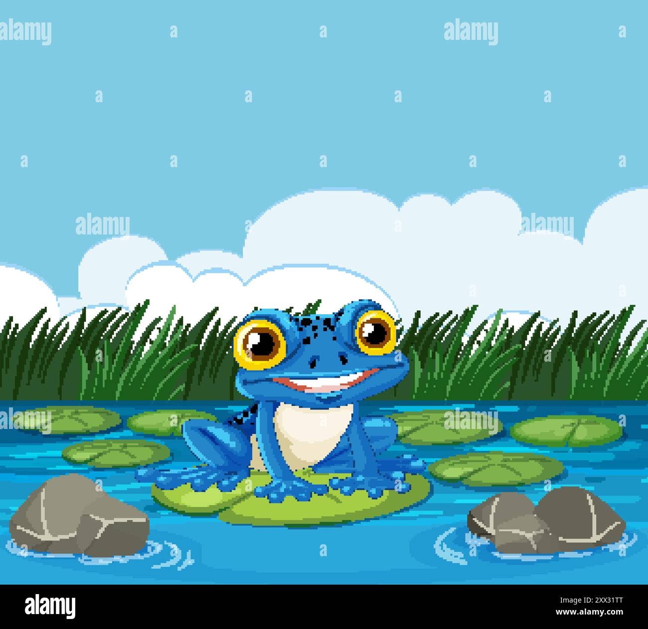 Frogs habitat Stock Vector Images - Alamy