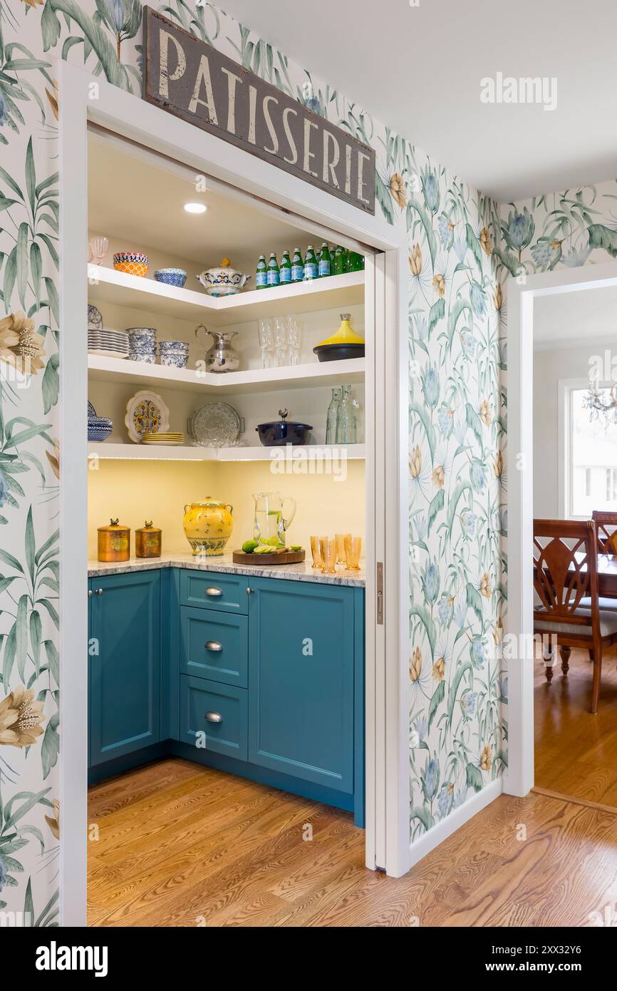 Pantry next to kitchen in small separate room hi-res stock photography ...